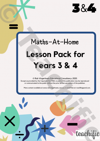Maths at Home Lesson Pack - Yrs 1 and 2 | Teachific