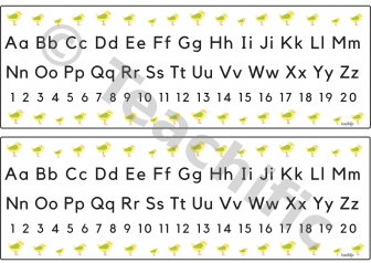 Printable Alphabet Desk Strip