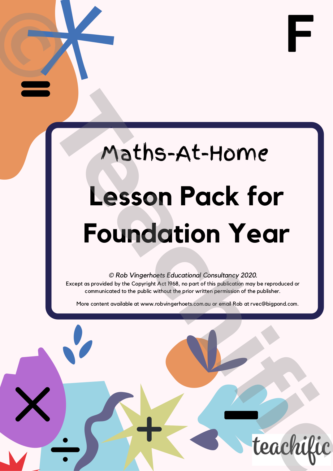Maths at Home Lesson Pack - Foundation | Teachific