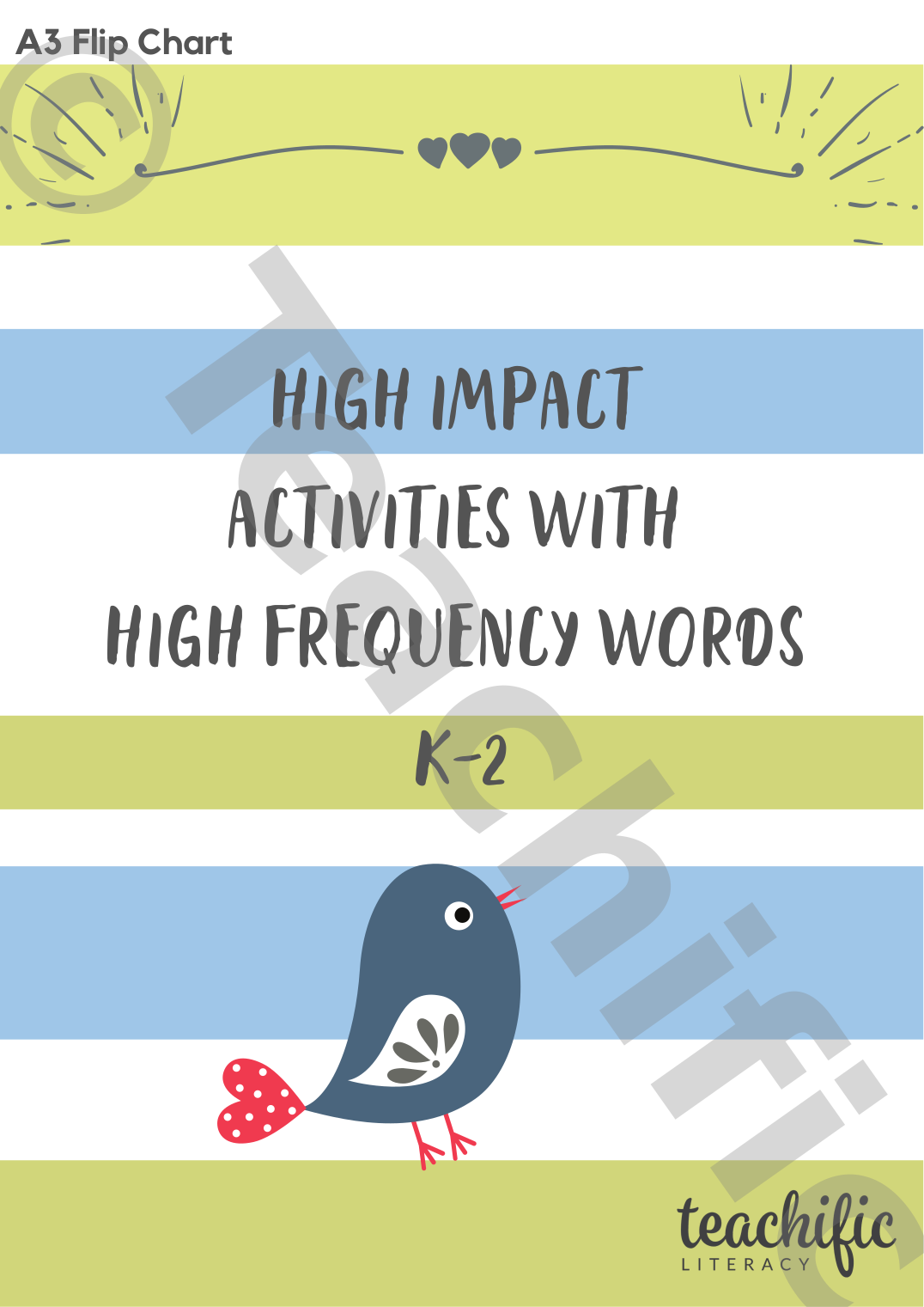 High Impact Activities with High Frequency Words: A3 Flip Chart, K-2 ...