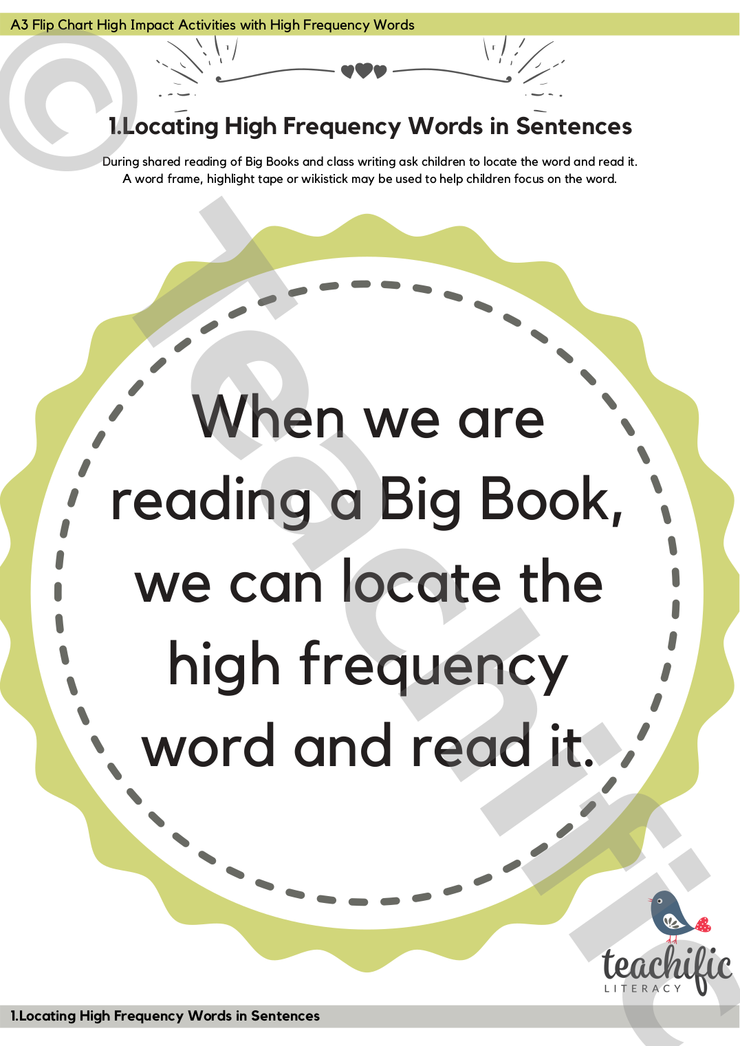 High Impact Activities with High Frequency Words: A3 Flip Chart, K-2 ...