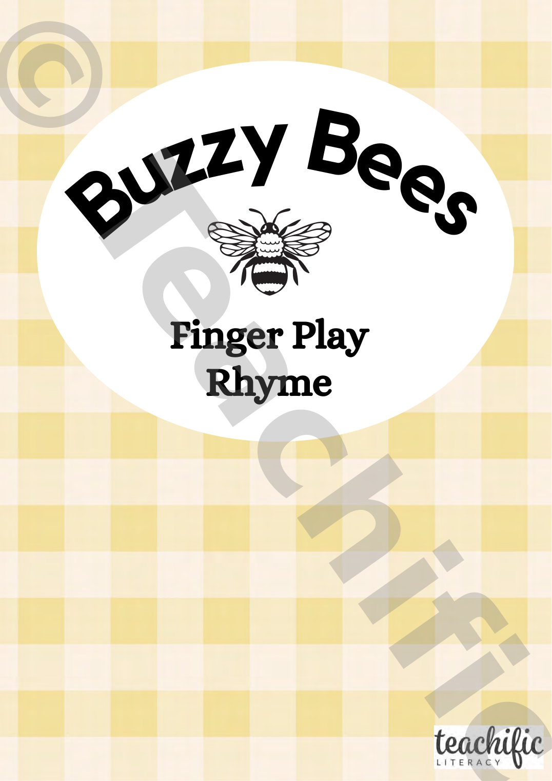 Buzzy Bees: Finger Play Rhyme - Vocabulary | Teachific