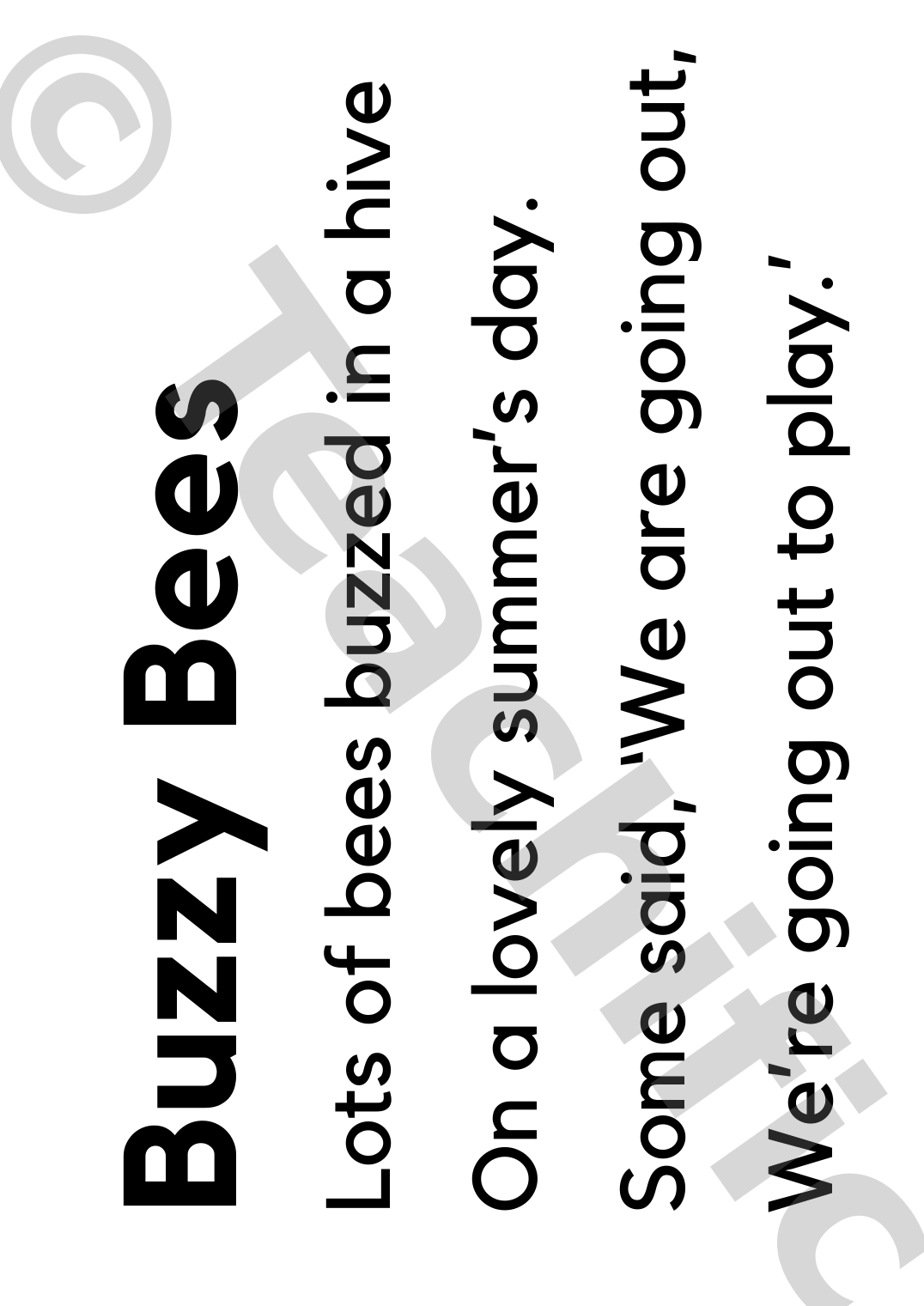Buzzy Bees: Finger Play Rhyme - Vocabulary | Teachific
